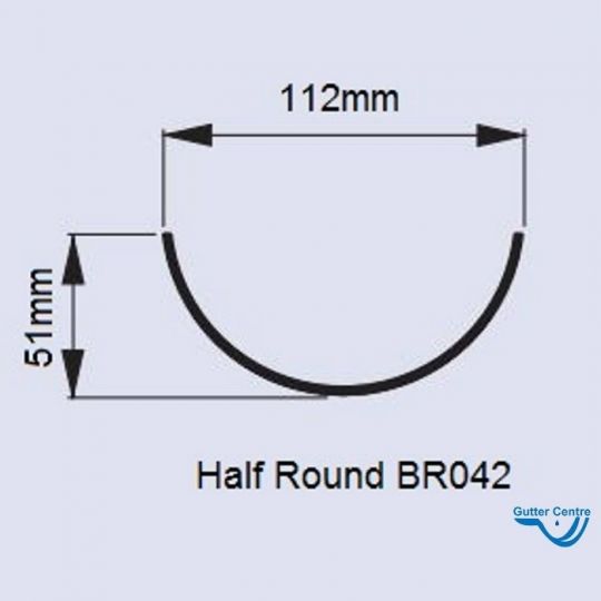 Brett Martin 112mm Half Round Gutter
