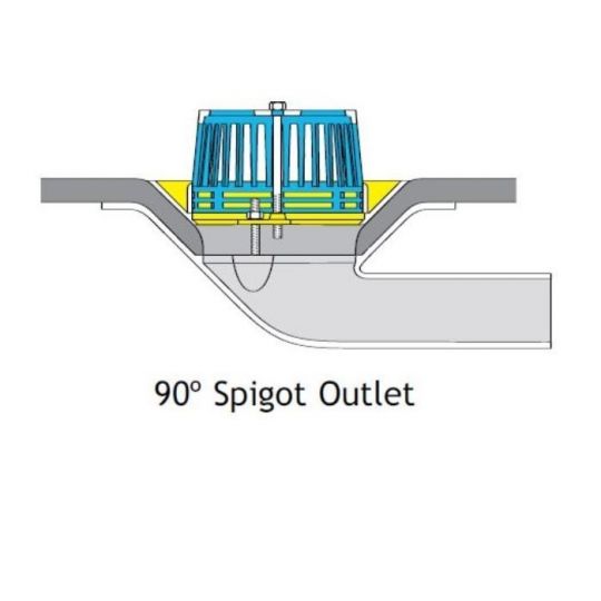 Harmer Roof Aluminium Detail AV 90 Degree Spigot Outlet