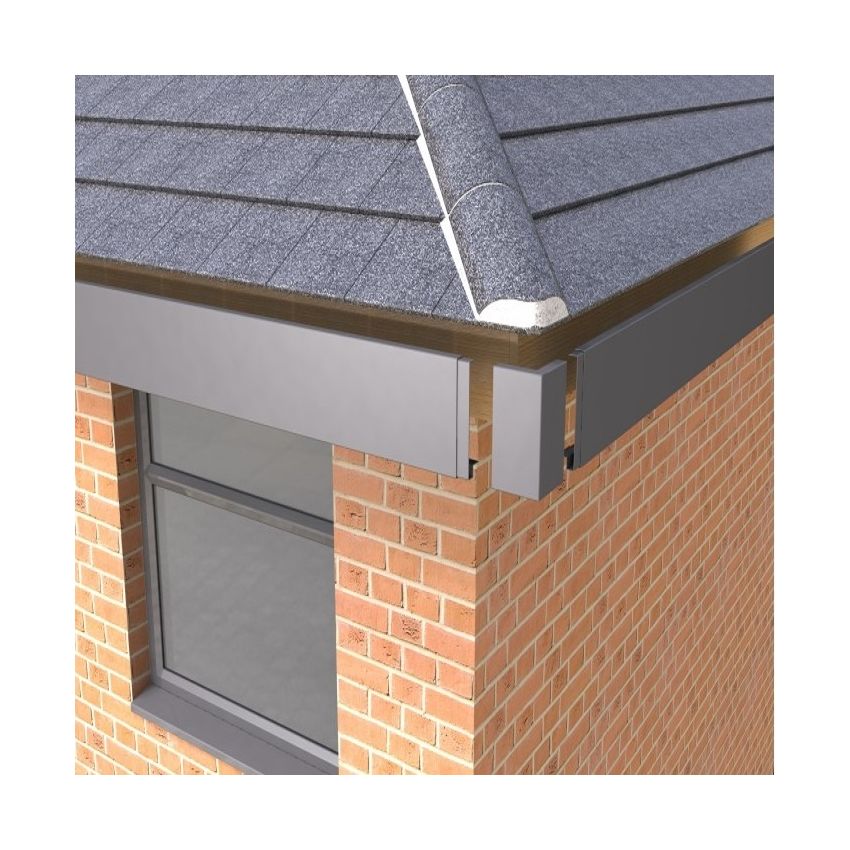 Skyline Aluminium Fascia 4 Bends Stop End