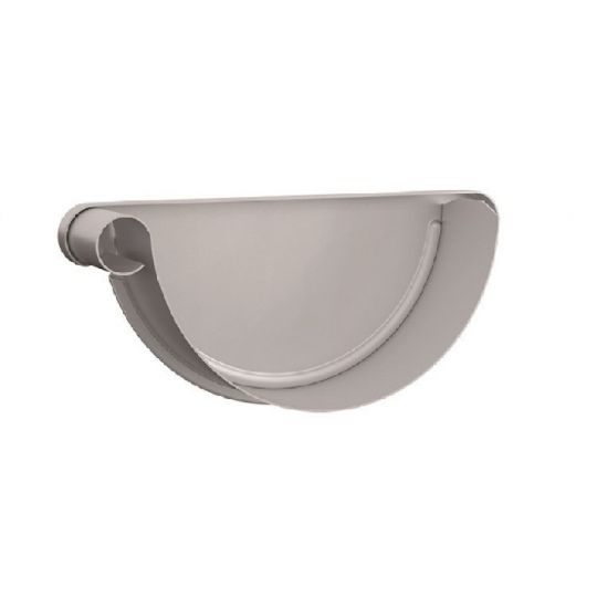 Lindab 190mm Steel Half Round Gutter Stop End (L/H RGV) (R/H RGH)