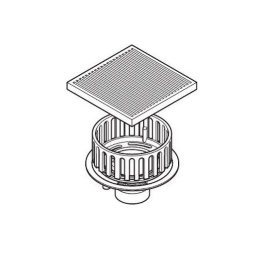Harmer Cast Iron Medi Sump Vertical Threaded Outlet Square Stainless ...