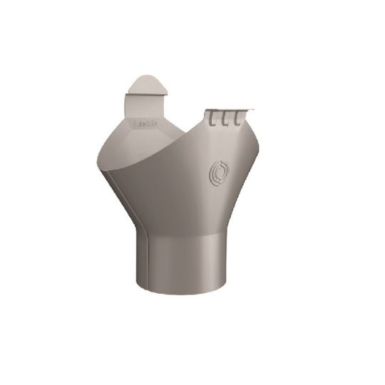 Lindab Galvanised Steel Half Round Gutter Outlet (OMV)