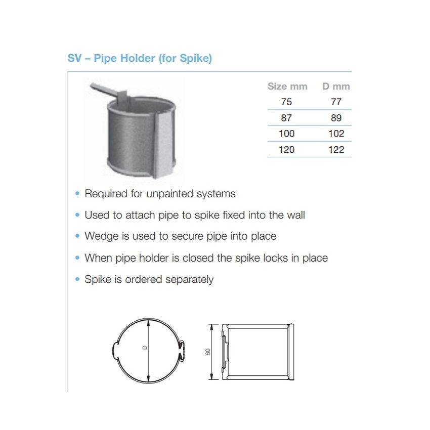 Lindab Circular Steel Spike For Pipe Holder