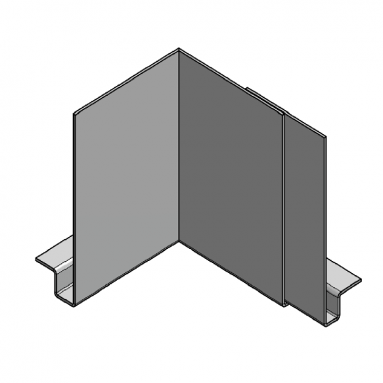Skyline Aluminium Fascia 3 Bends 90 Degree Internal Corner