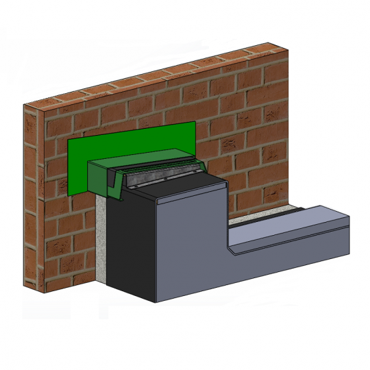 Skyline Aluminium Sloping Coping Left Hand Stop End Upstand