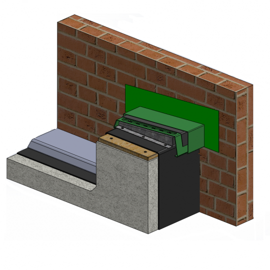 Skyline Aluminium Sloping Coping Right Hand Stop End Upstand