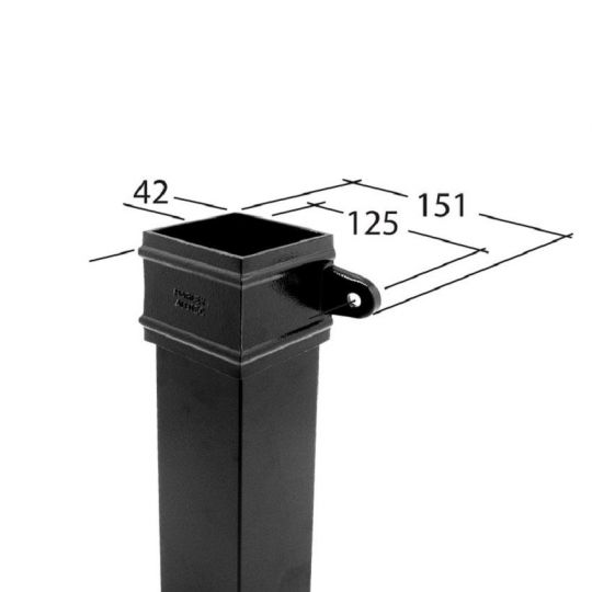 Alutec Traditional Square & Rectangle Downpipe x 3m with Cast Aluminium ...
