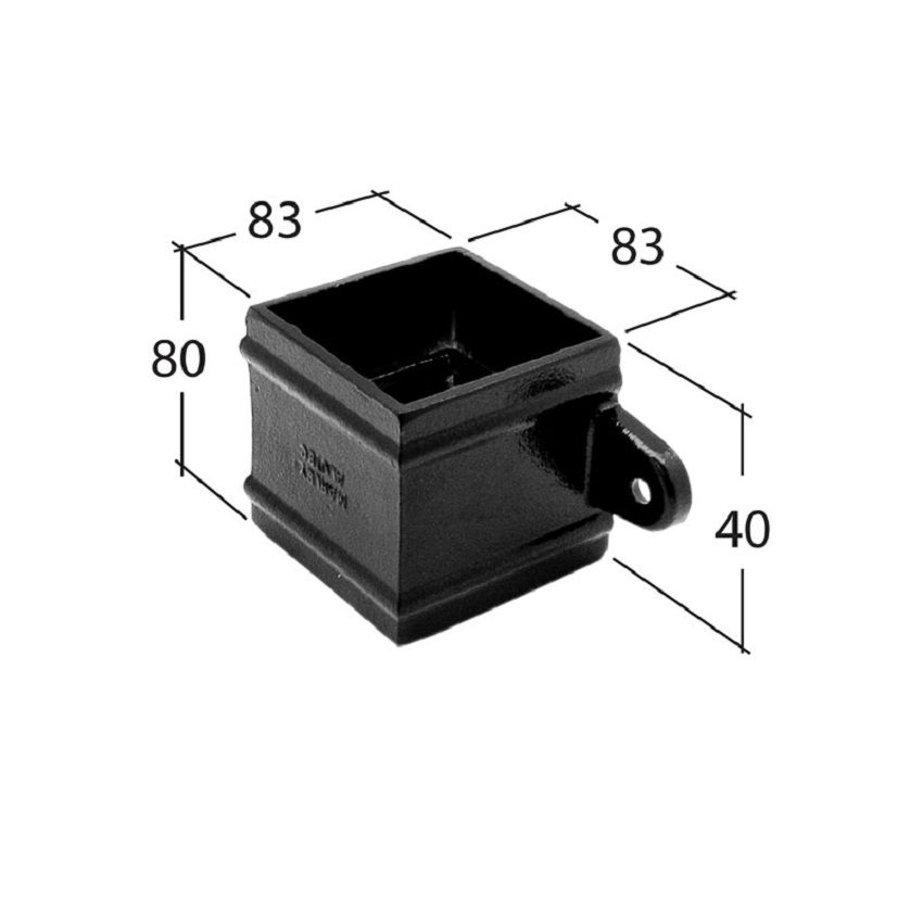 Alutec Traditional Square & Rectangle Cast Aluminium Eared Pipe Socket ...