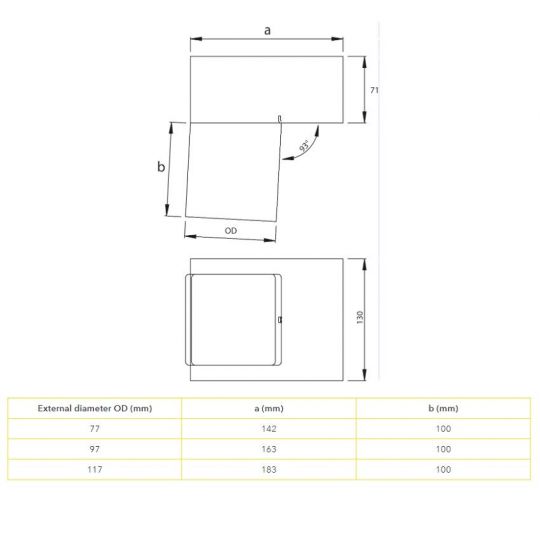Sita Turbo Parapet Roof Outlet Adaptor to Square Fall Pipe