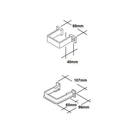 Marley 65mm Square One Piece Pipe Clip (RCE1)