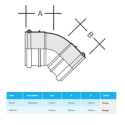 Marley Underground Solid Wall 87.5 Degree Rest Bend