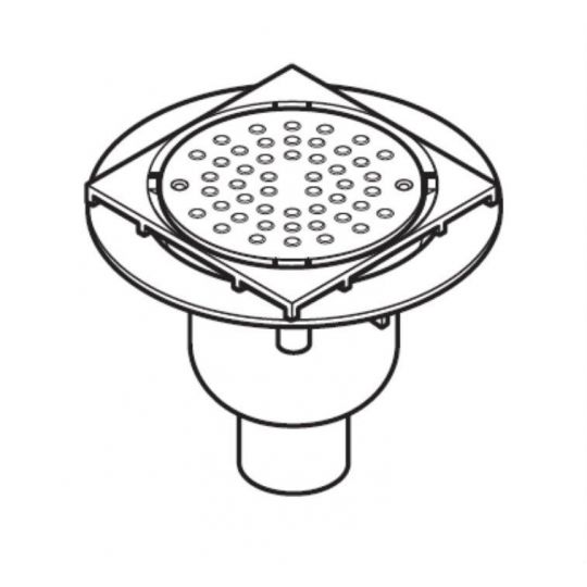 Harmer ABS Vertical Shower Drain Anti Ligature For Tiled Floors