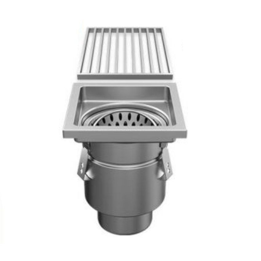 Harmer Stainless Steel Vertical Drain With Square Grate