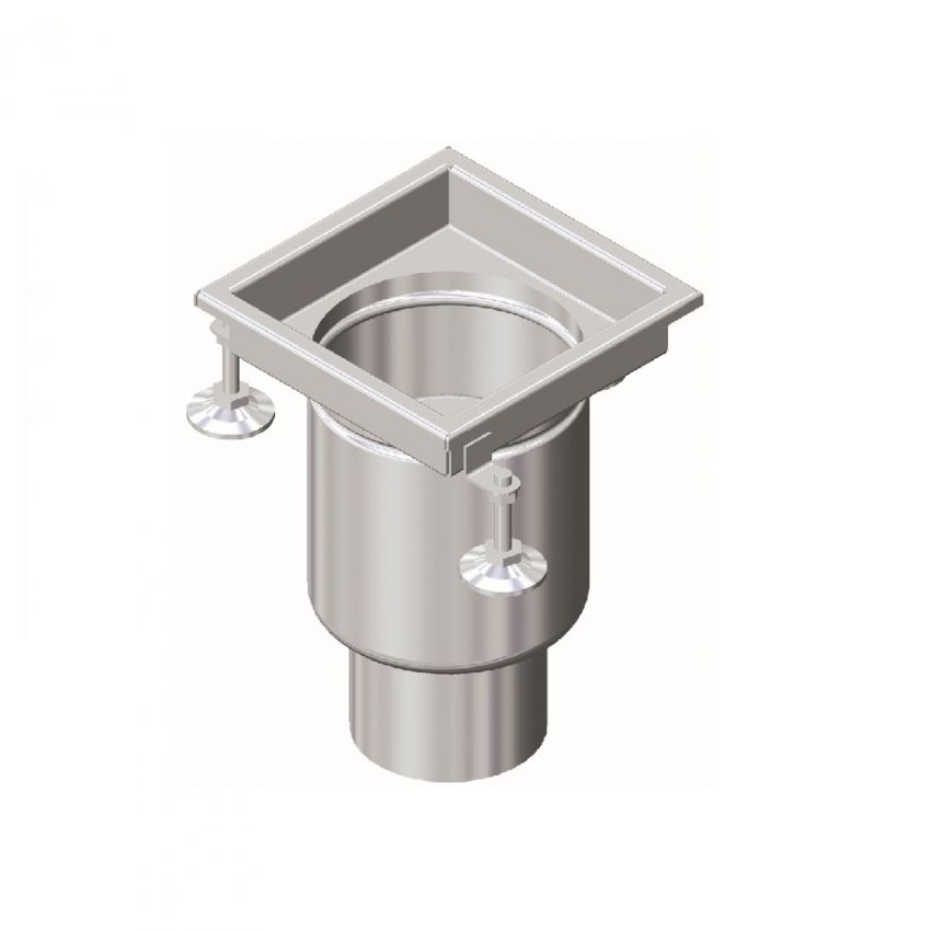 ACO Hygienic Stainless Steel Gully 357 - Fixed Height Vertical Outlet