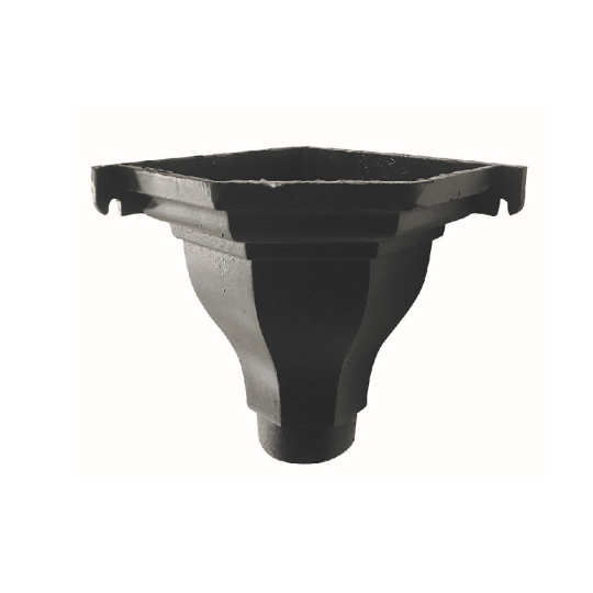 Pam UK Classical Cast Iron Flat Back Rainwater Corner Hopper