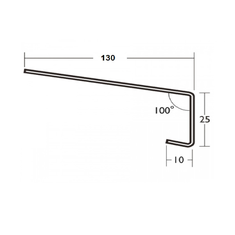 Aluminium Window Head Flashing X 3m Length