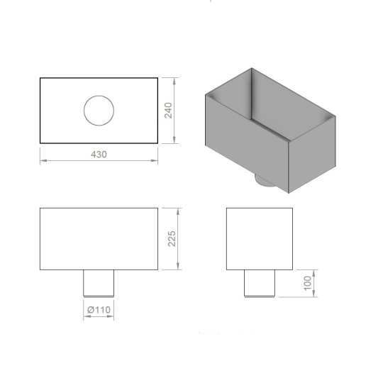 Stainless Steel Rainwater Large Hopper Head
