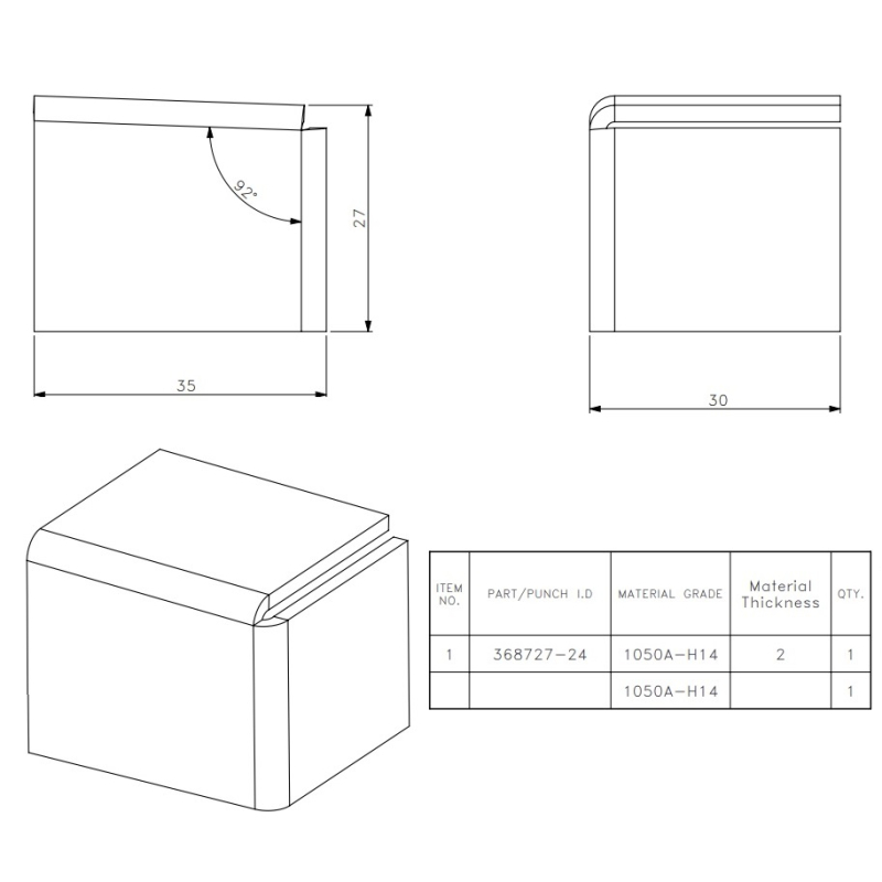 Skyline Aluminium Coping Universal Infill Plate (Pair)