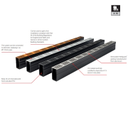 ACO Threshold Drain Channel X 1m C/W Steel Grating