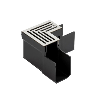 ACO Threshold Drain Corner Unit C/W Steel Grating