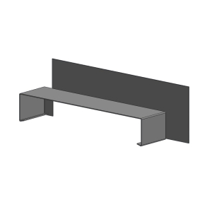Skyline Aluminium Coping Stop End Upstand With Infill L/H
