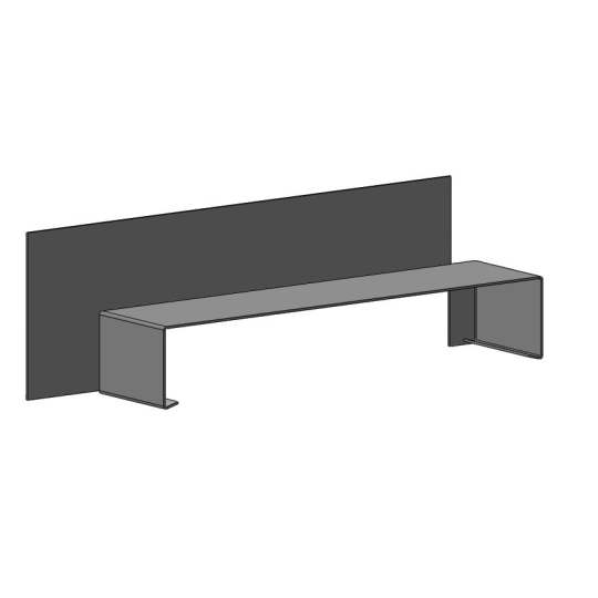 Skyline Aluminium Coping Stop End Upstand With Infill R/H