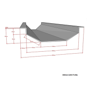 Rainguard Aluminium Valley Gutter x 3m