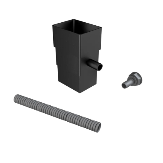 Aluminium Swaged Rectangular Water Butt Rainwater Diverter