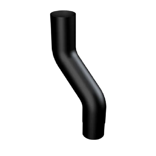 Aluminium Flush Joint Round 135 Degree 1 Part Swan Neck