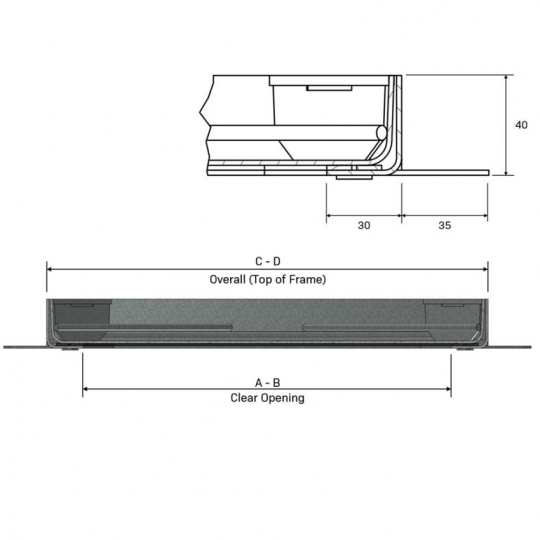 Broadstel Shallow Slide Out Recessed Manhole Access Tray Cover