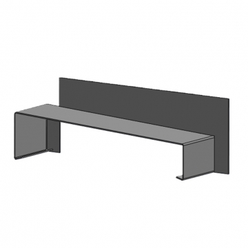 Skyline Aluminium Sloping Coping Stop End Upstand With Infill L/H