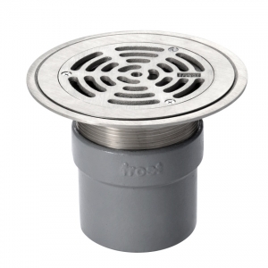 Frost 178mm Round Grating Direct Connection Spigot Outlet 100mm Vinyl Floor