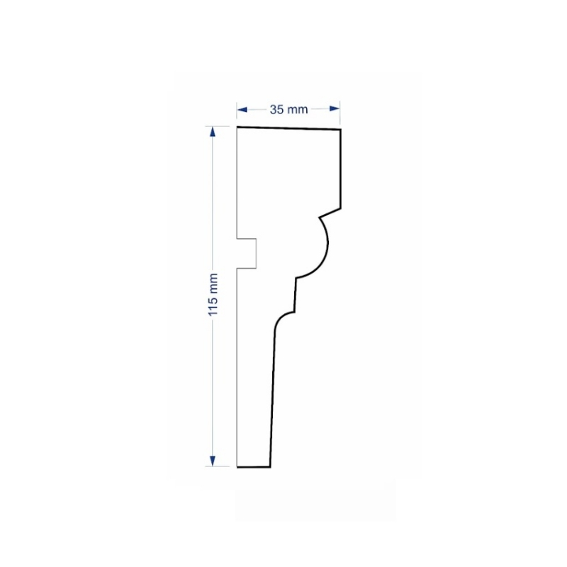 EPS Window Cornice Profile ZP x 2m Length (External Use)