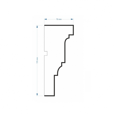 EPS Windowsill Cornice Profile H X 2m Length (External Use)