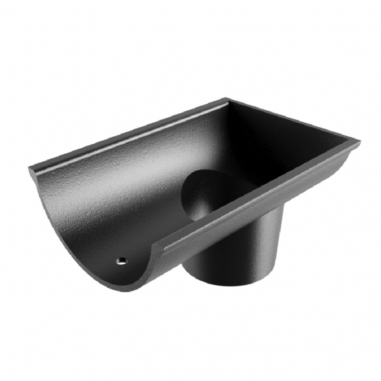 GC Beaded Half Round Cast Iron Internal Drop end Outlet